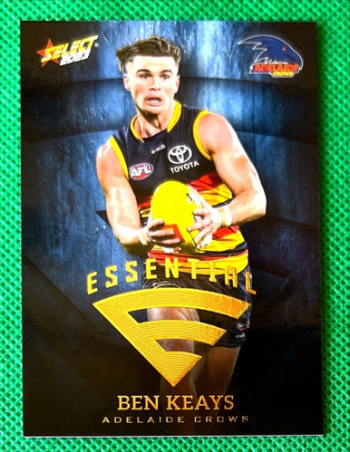 2023 AFL SELECT FOOTY STARS BEN KEAYS ADELAIDE CROWS ESSENTIAL CARD E2