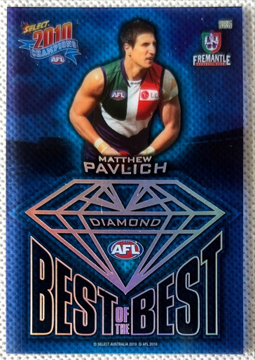 2010 AFL SELECT CHAMPIONS MATTHEW PAVLICH FREMANTLE DOCKERS BEST OF THE ...