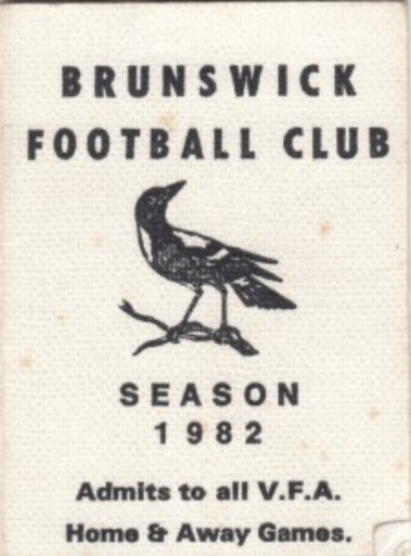 1982 BRUNSWICK FOOTBALL CLUB MEMBERSHIP TICKET