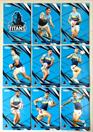 2024 NRL TRADERS TITANIUM GOLD COAST TITANS TEAM SET