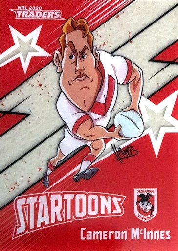 2020 NRL Traders Saint George Dragons Startoons CAMERON McINNES Card
