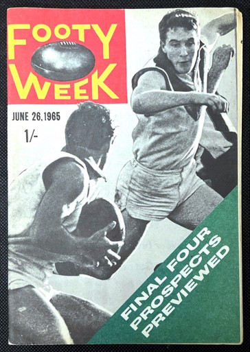 1965 JUNE 26, EDITION FOOTY WEEK BOOKLET MAGAZINE