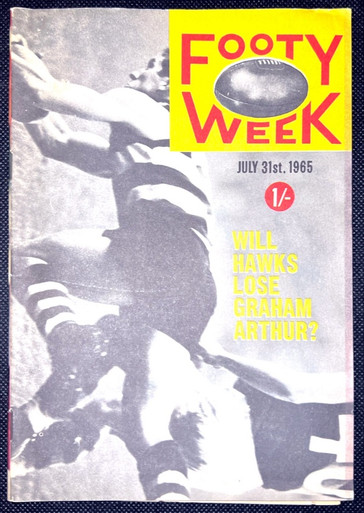 1965 JULY 31, EDITION FOOTY WEEK BOOKLET MAGAZINE