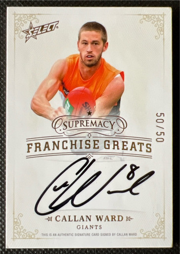 2024 AFL SELECT CALLAN WARD GWS GOLD CARD 82/95