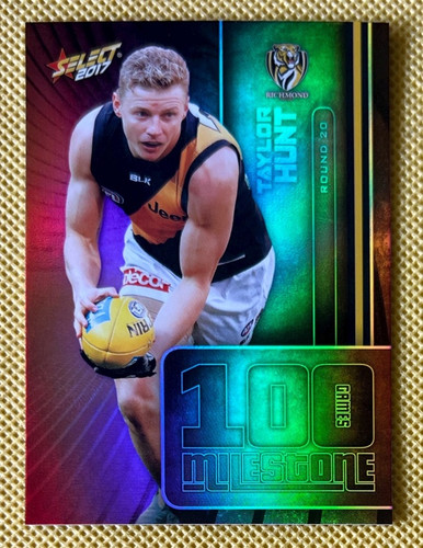 2017 AFL SELECT FOOTY STARS MG56 TAYLOR HUNT RICHMOND TIGERS 100 GAME ...