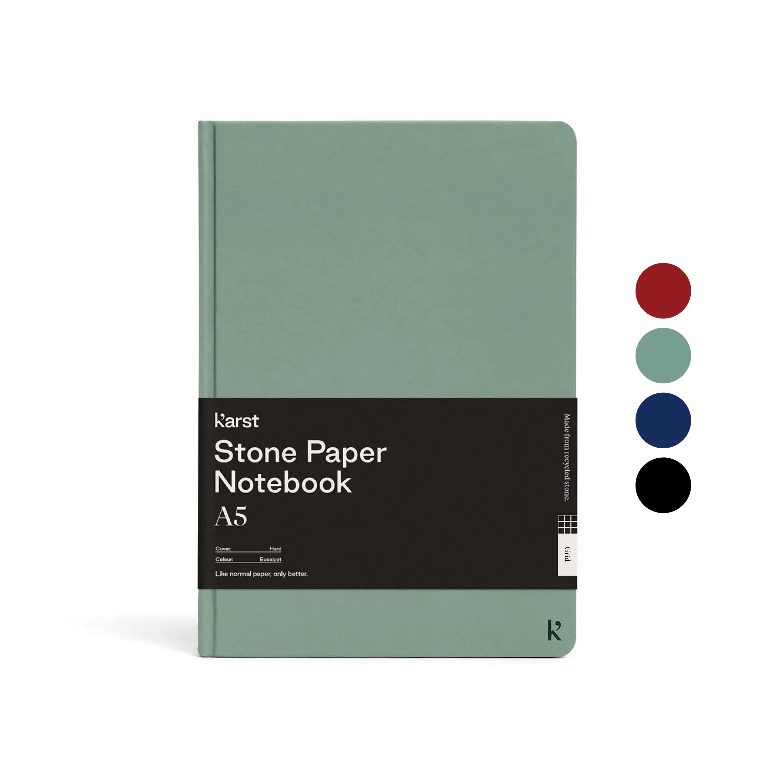 Karst stone paper notebook - hard cover - A5 SQUARED - FitzgeraldTaylor