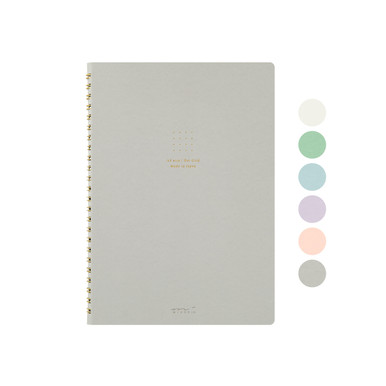 Midori colour spiral ring notebook - A5 - DOTTED - FitzgeraldTaylor