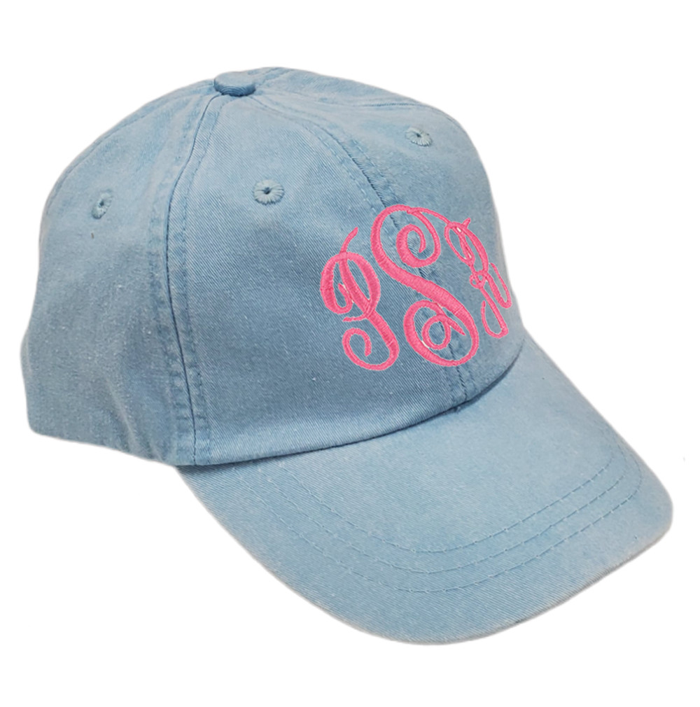 Classic Cotton Light Blue Personalized Baseball Hat