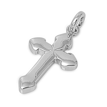 Simple Latin Cross Budded Pendant