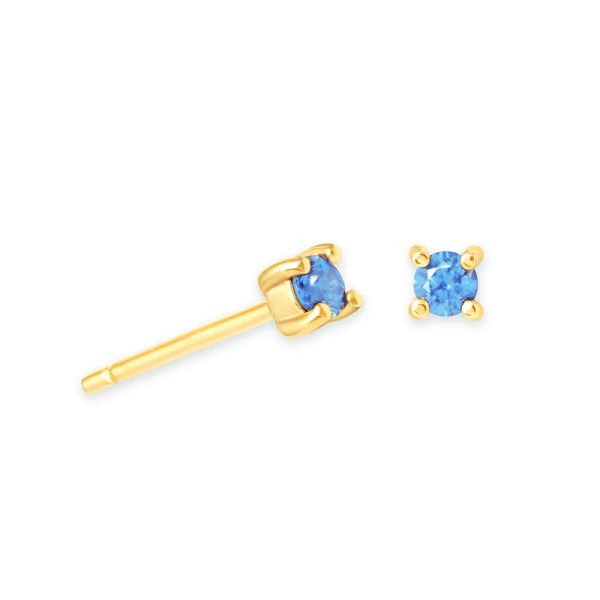 Gold Plated Sterling Silver December Birthstone Post Stude Earrings