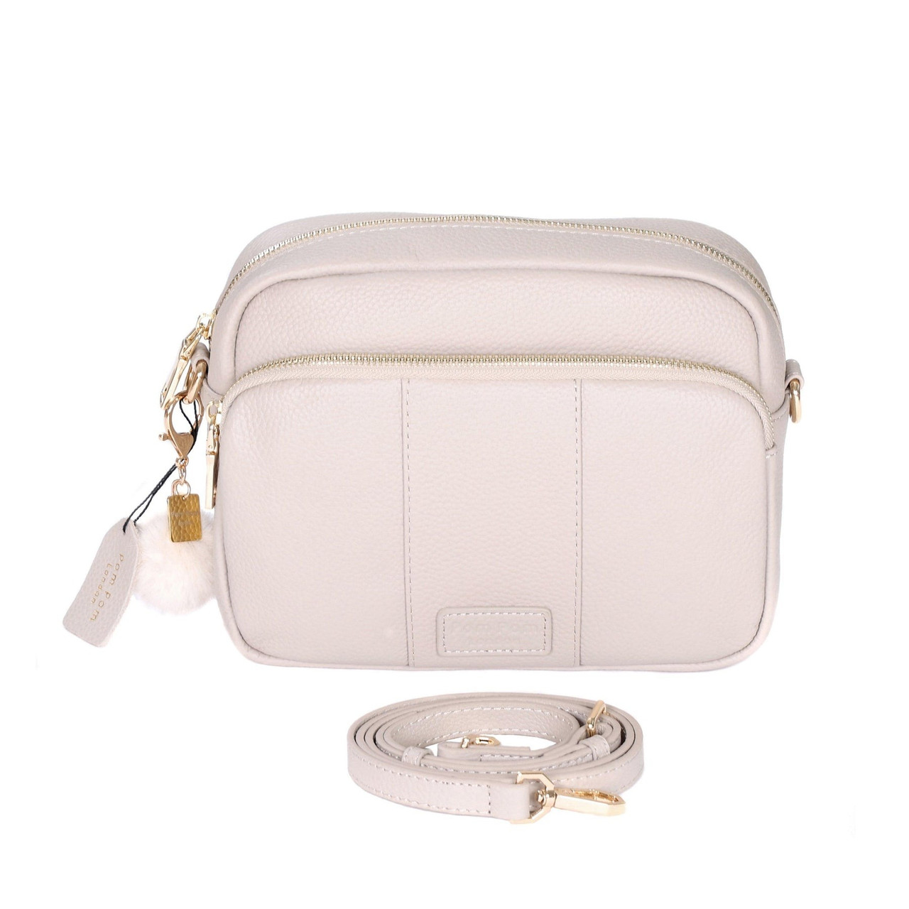 Pom Pom London Original Plus Bag in Stone