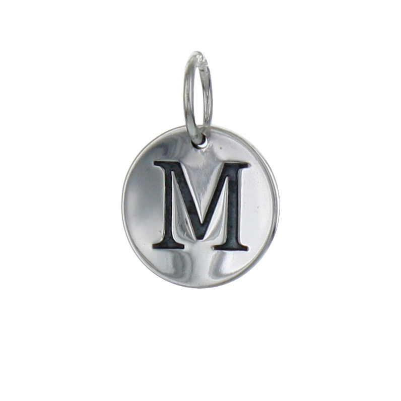 Round Stamped M Pendant