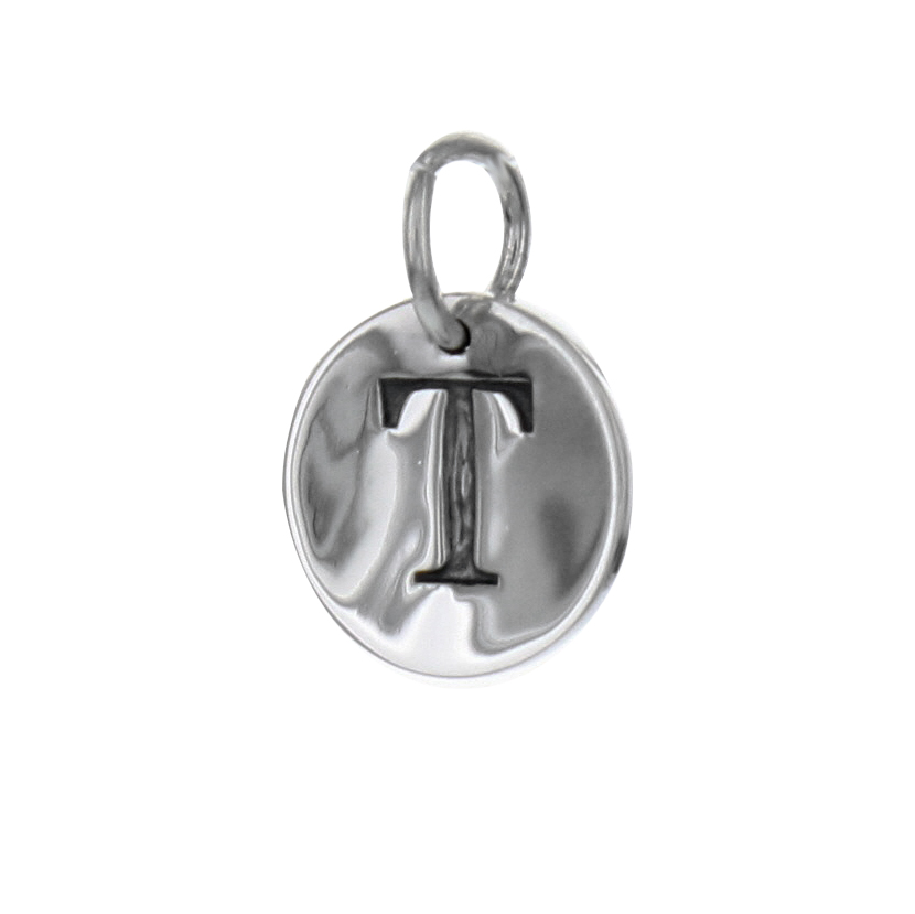 Round Stamped T Pendant