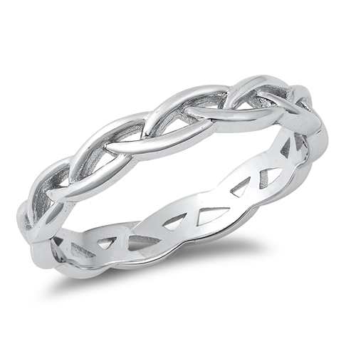 Sterling Silver Loose Braid Band Ring