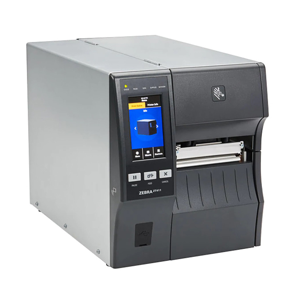 TT Printer ZT411; 4", 203 dpi, US Cord, Serial, USB, 10/100 Ethernet ...
