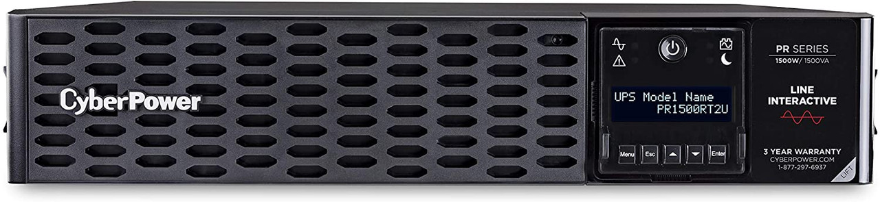 CyberPower PR1500RT2UN Smart App Sinewave UPS System, 1500VA/1500W, 8 Outlets, 2U Rack/Tower ...