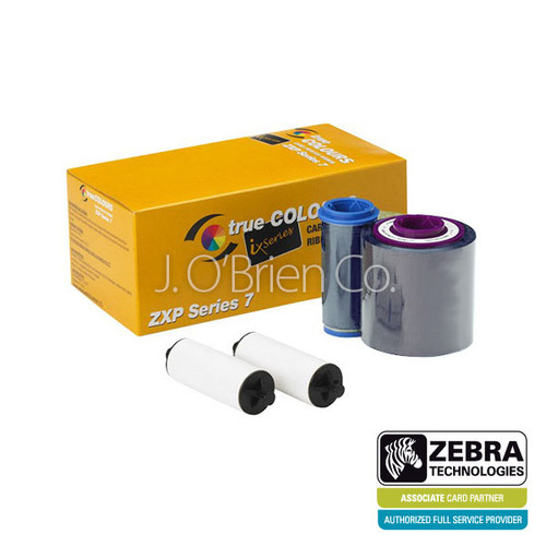 800077-717 |Zebra ix Series monochrome ribbon for ZXP Series 7, Silver ...