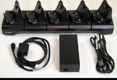 Zebra Mobile Printer Chargers ZQ300, 5-slot printer docking cradle ...
