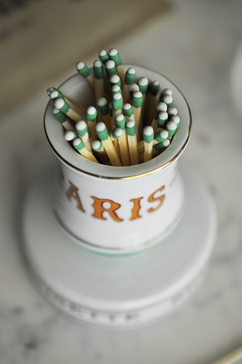 Café Paris Porcelain Match Strike, with Gift Box and 100 "Strike ...