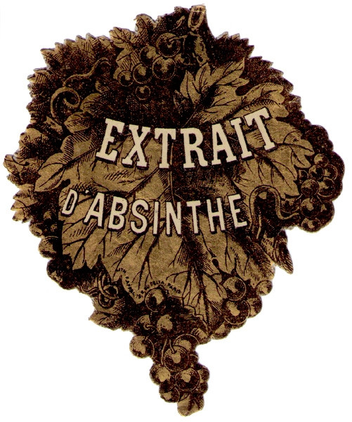 Antique Extrait d'Absinthe (Grapes) Absinthe Bottle Label