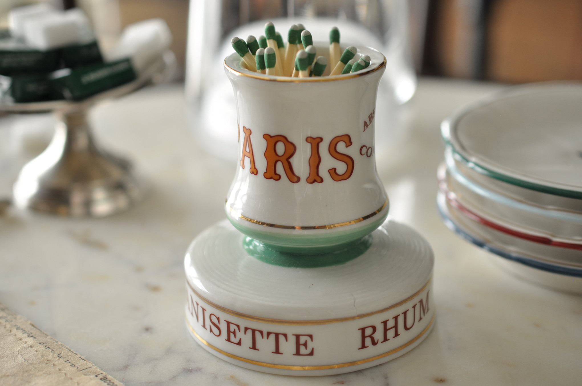 Café Paris Porcelain Match Strike, with Gift Box and 100 "Strike ...
