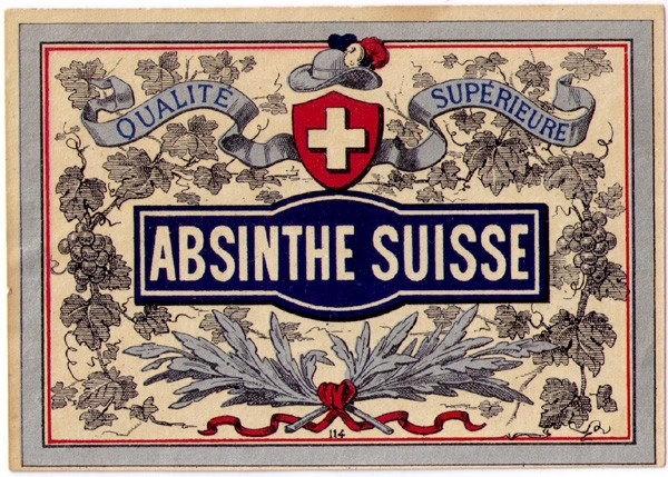 Antique Absinthe Suisse Bottle Label #5
