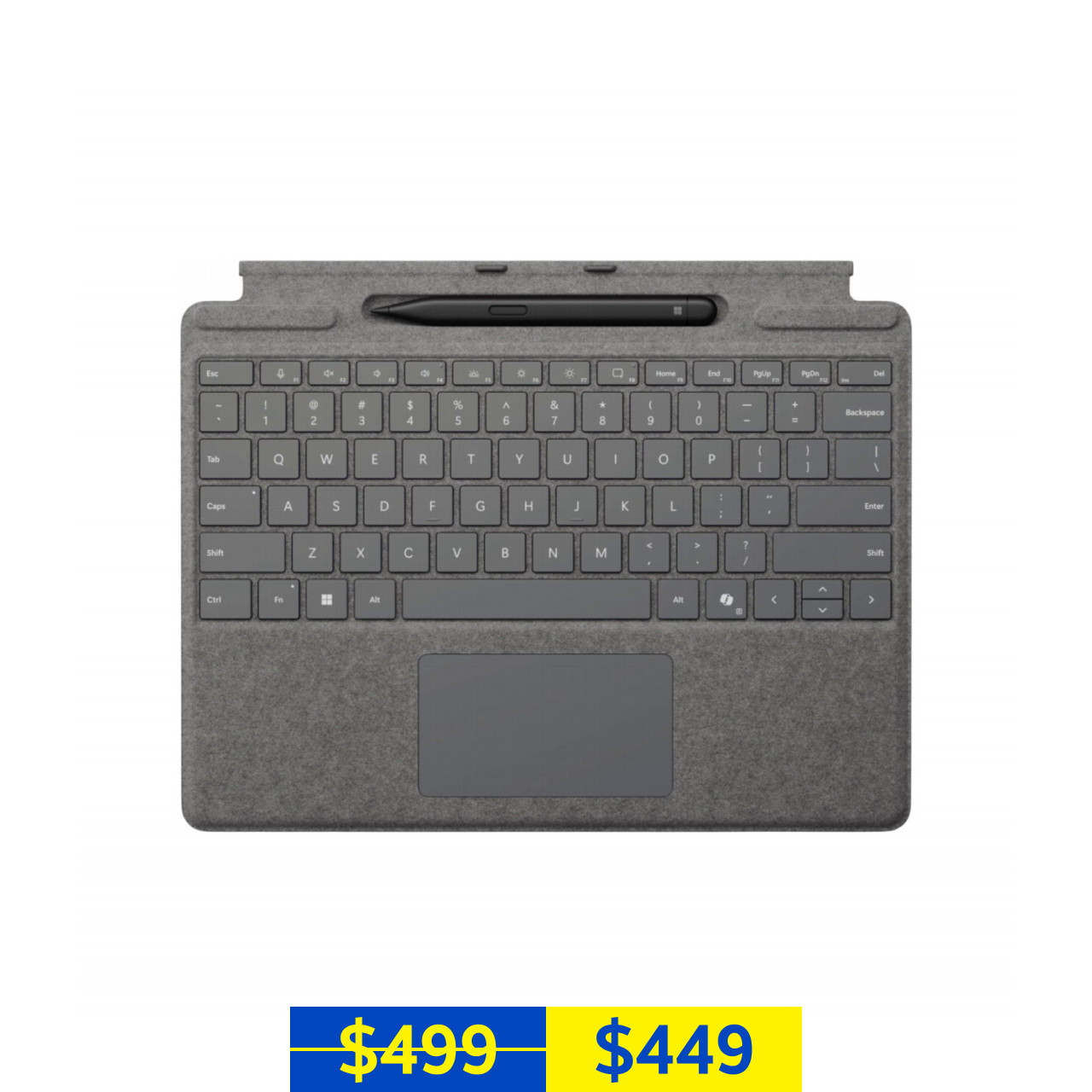 Microsoft Surface Pro 13-inch Keyboard 1st Edition (Platinum) with Slim ...