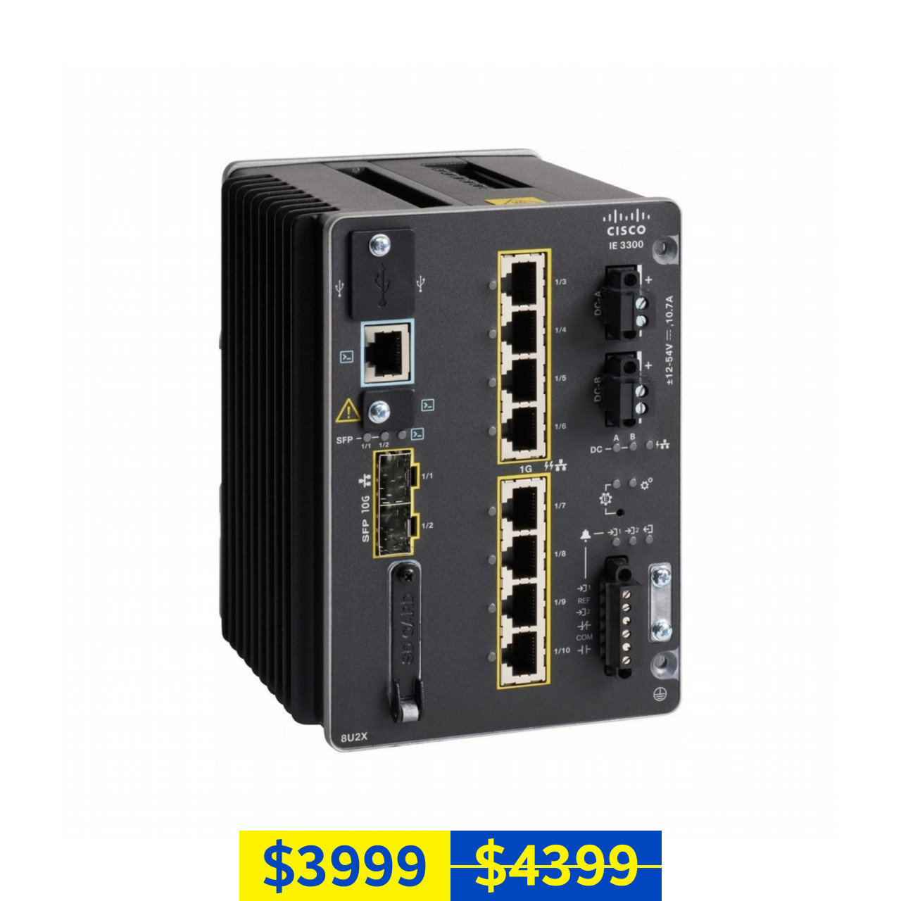 Cisco Catalyst IE3300 with 8 GE Copper and 2 GE SFP, Modular, Network ...