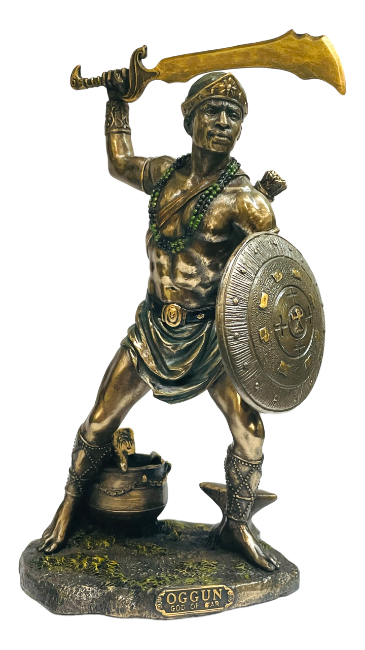 Orisha Ogun Resin Statue - Bronze Finish (9.25”) - Botanica San Lazaro