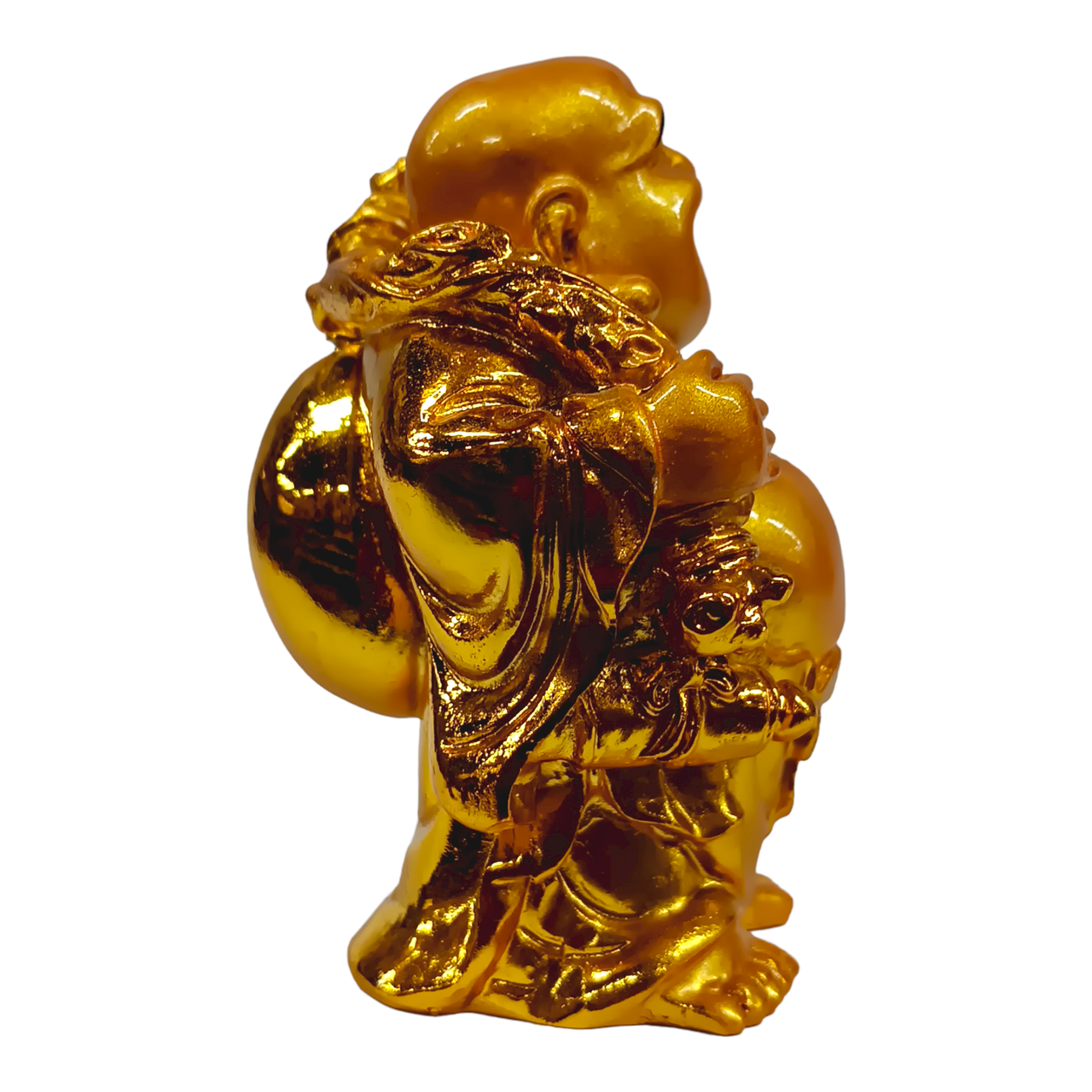 Lucky Golden Buddha Statue 4.5" VERSION 5 - Lazaro Brand Spiritual Store