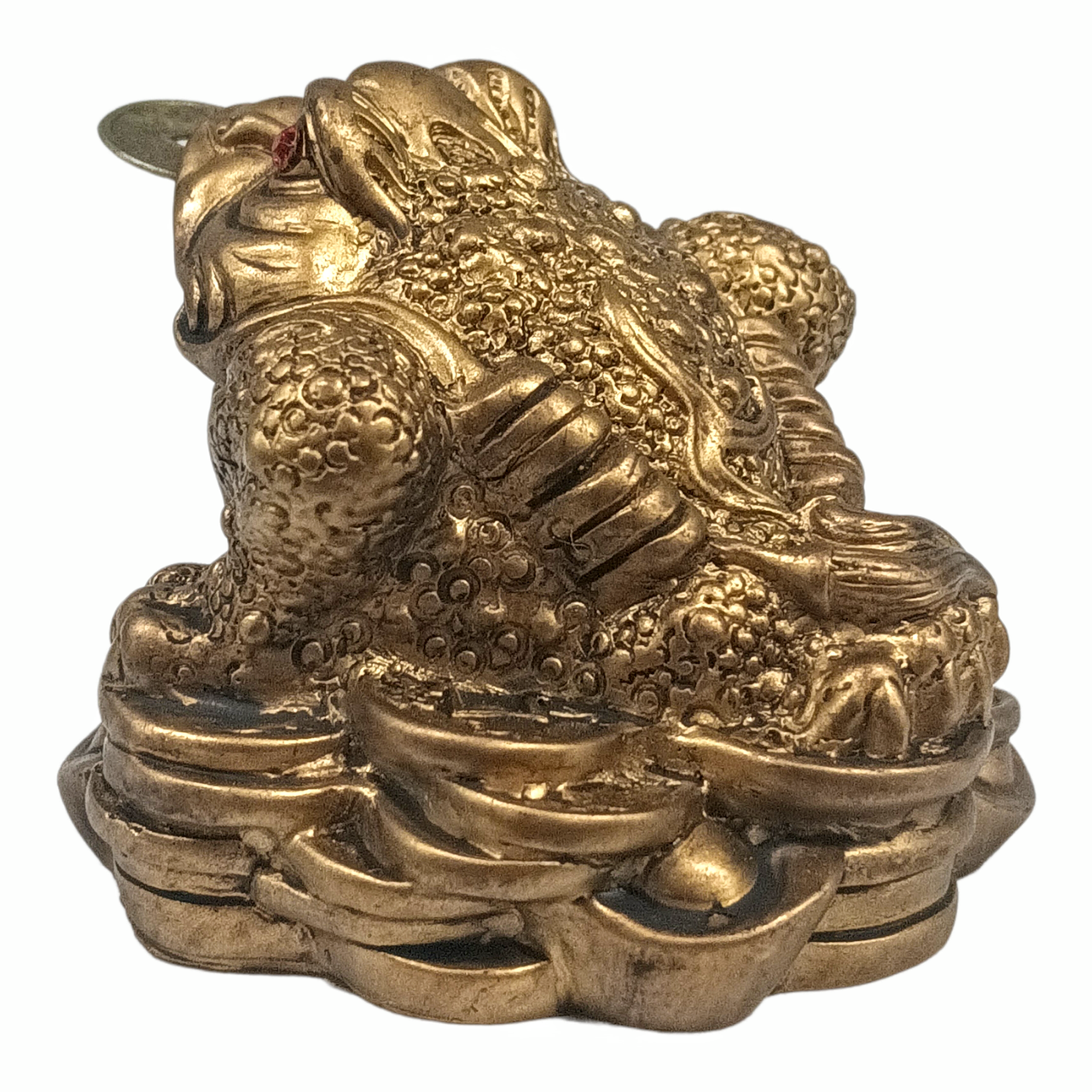 Lucky Brass Money Frog With Coin In Mouth 3.5" Statue - Lazaro Brand ...