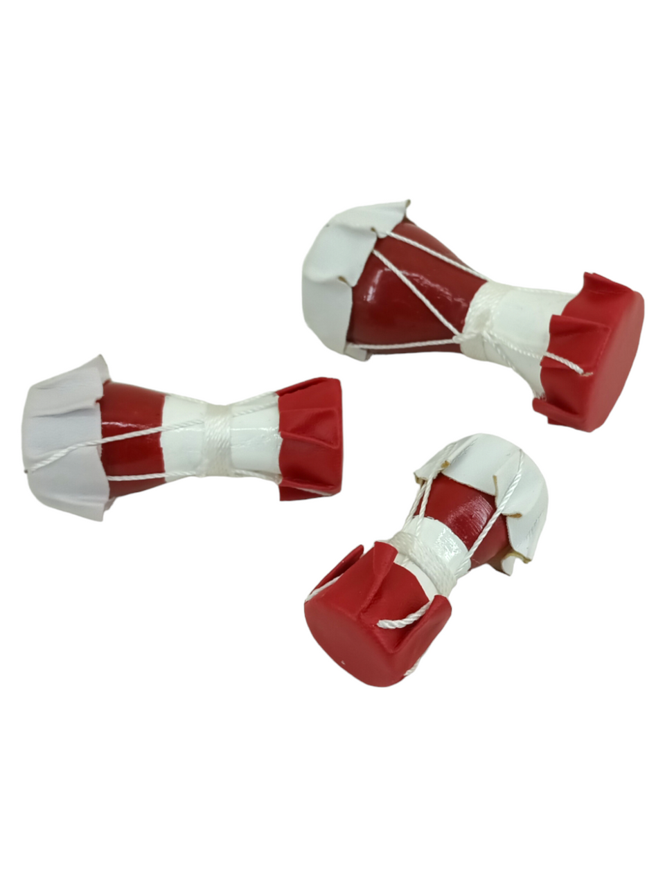Orisha Shango Mini Drums / Red & White / 3 Piece Set / Tamborcitos De ...