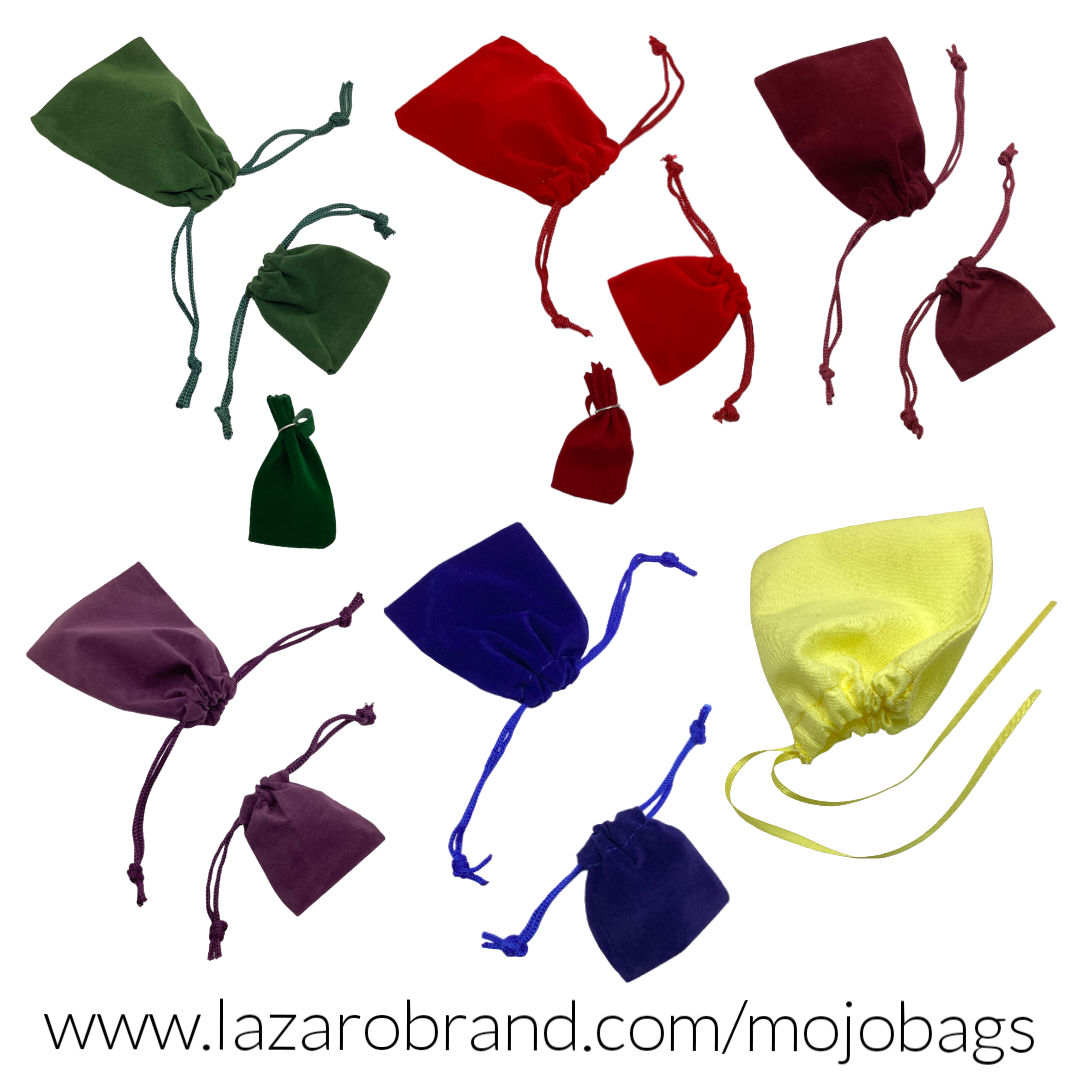 Green Velvet / 2.5" / Drawstring Mojo Bag Pouch / Attract Prosperity ...