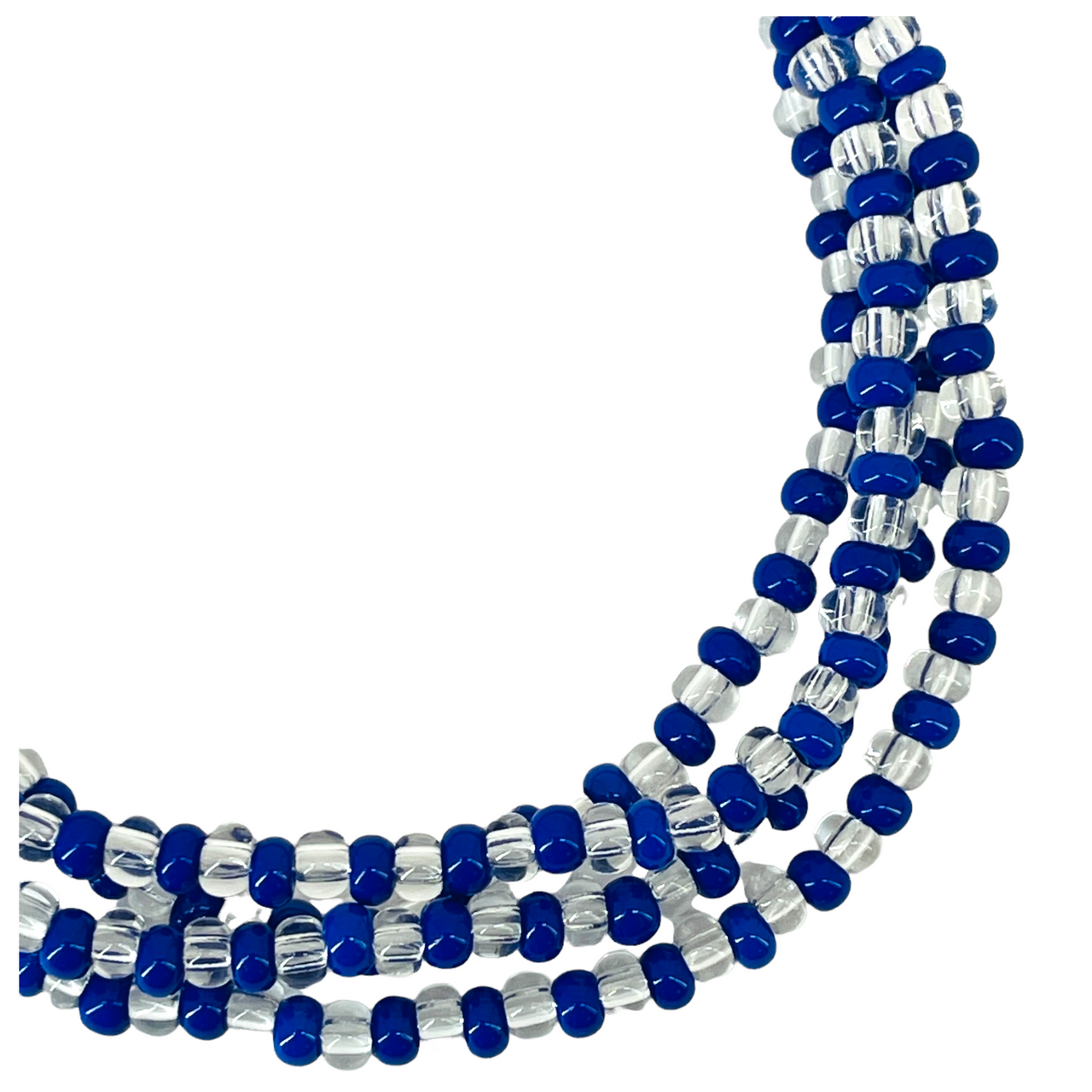 Orisha Yemaya Mother Of All Waters Blue/Clear Eleke Bead 34" Spiritual ...