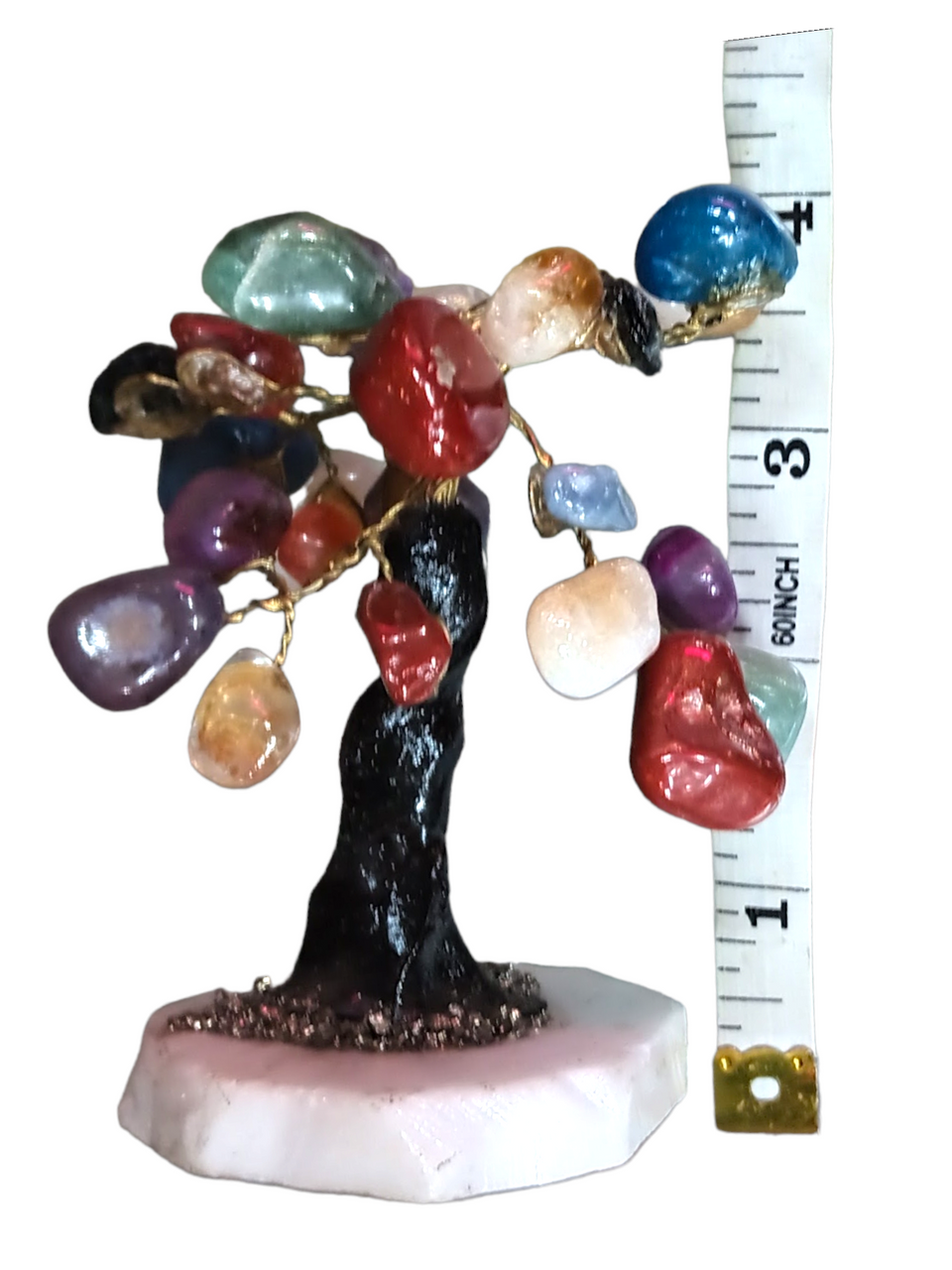 Tree Of Life Money Tree Multicolor Tumbled Gemstones & Pyrite - Enhance ...