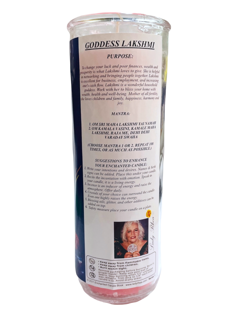 Goddess Lakshmi / Pink Pull Out Jar Spell Candle / By Lady Rhea The ...