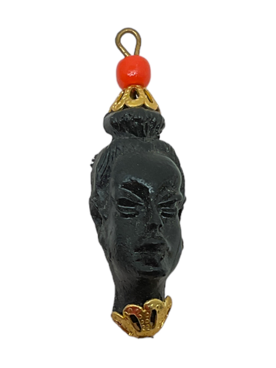Decorative Azabache Head / 1" / Spiritual Talisman Charm Pendant / Ward ...