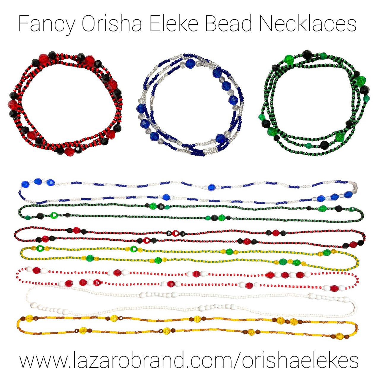 Orisha Obatala Fancy Eleke Bead 40" Spiritual Necklace To Fight For ...