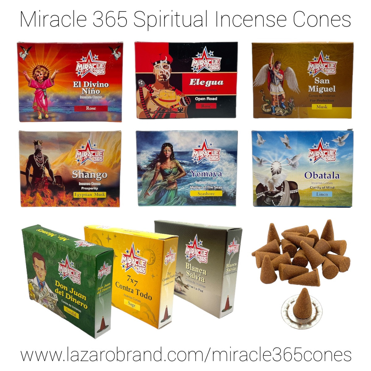 7x7 Against All / 7x7 Contra Todo / Sage Incense Cones / Ward Off ...