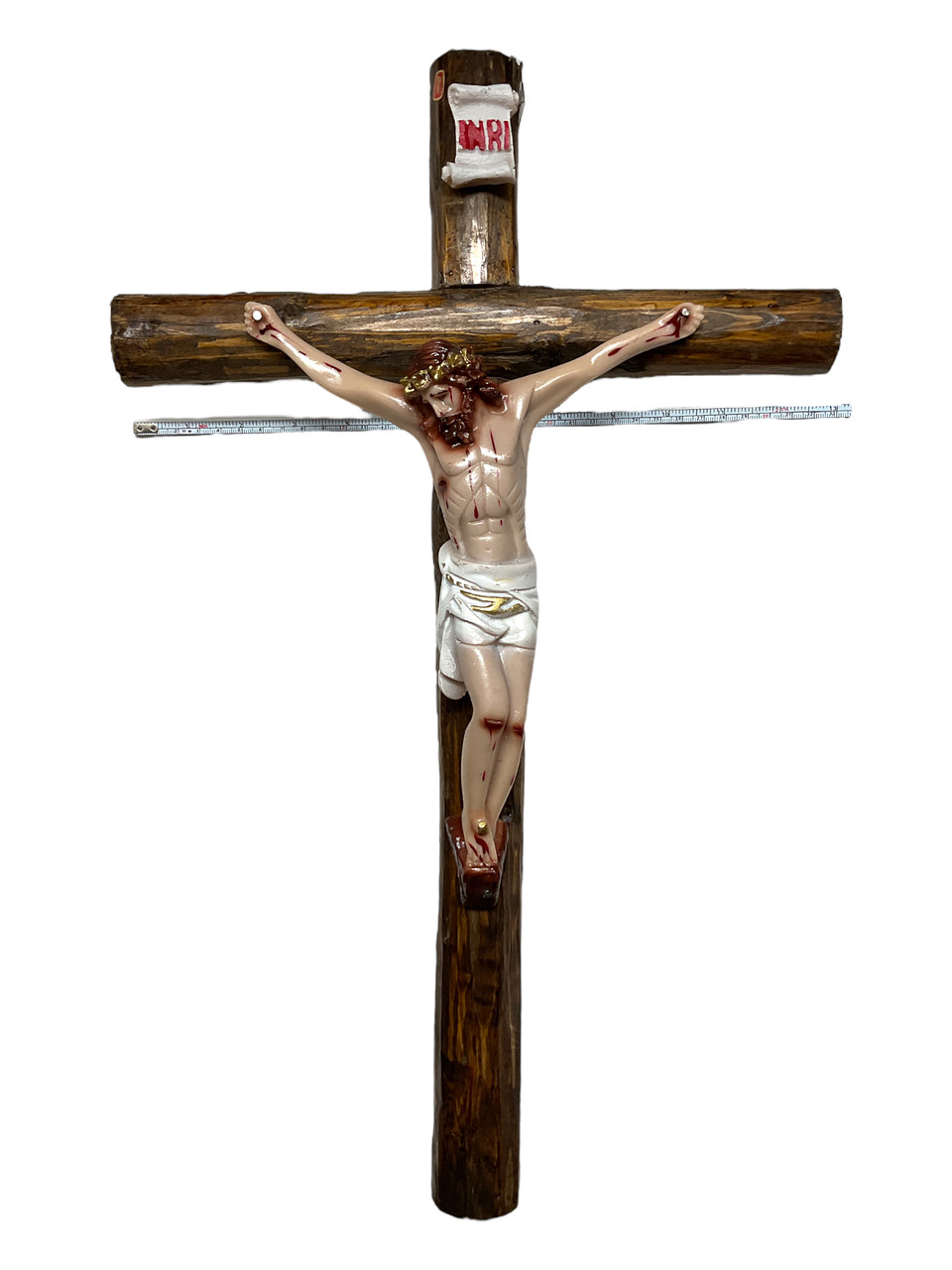 Crucifixion Of Jesus Christ INRI - Wall Mounted Wooden Crucifix ...