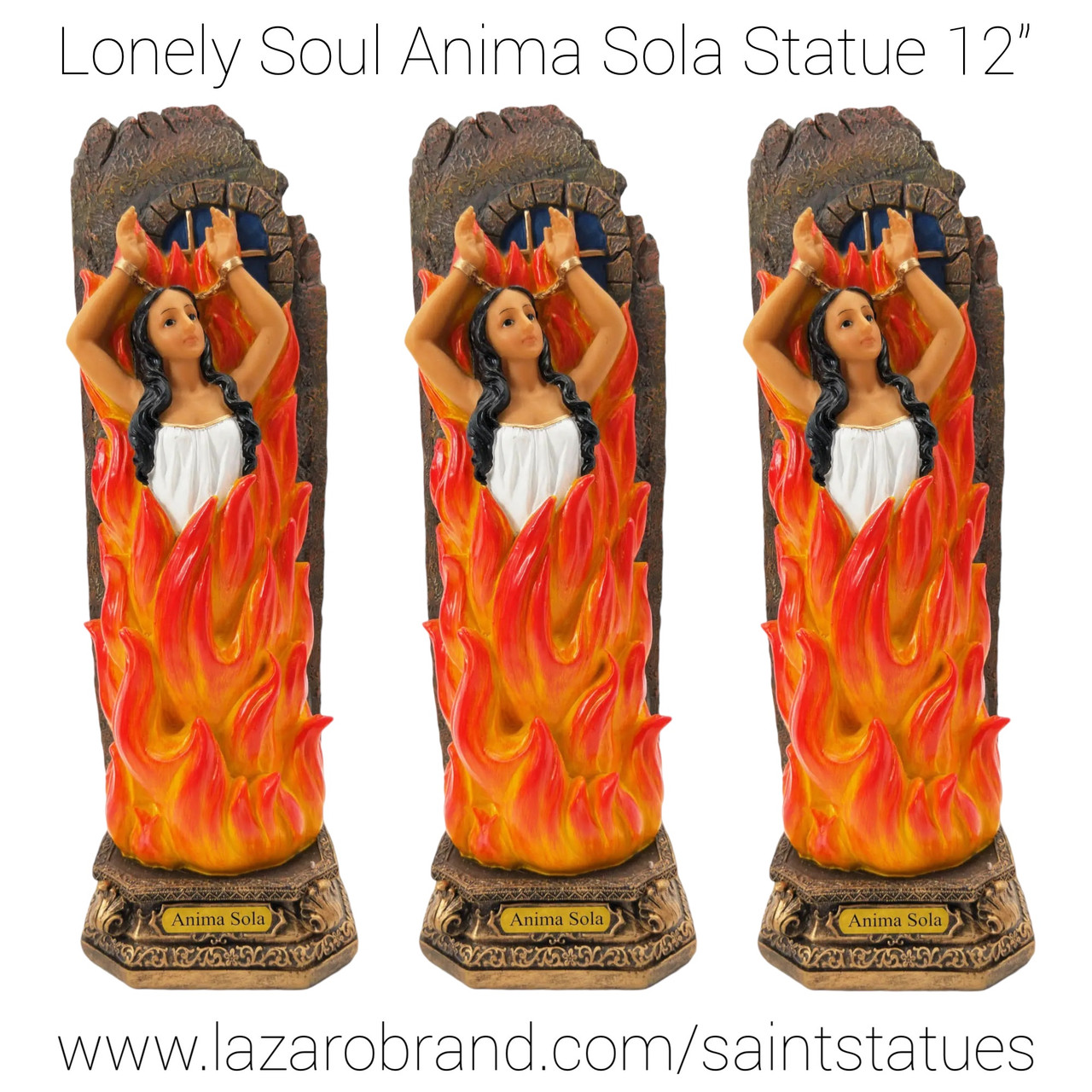 Anima Sola Statue: Love, Strength, Freedom (12") - Botanica San Lazaro