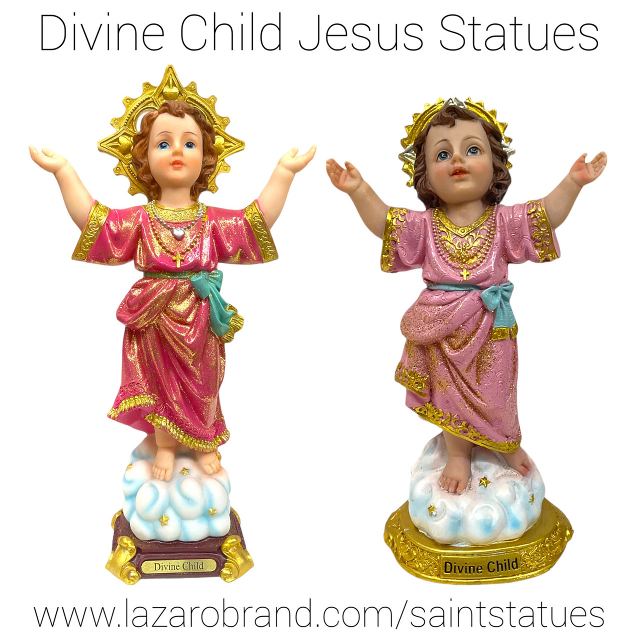 Divine Child Jesus Divino Nino Standing On Clouds 12" Statue To ...