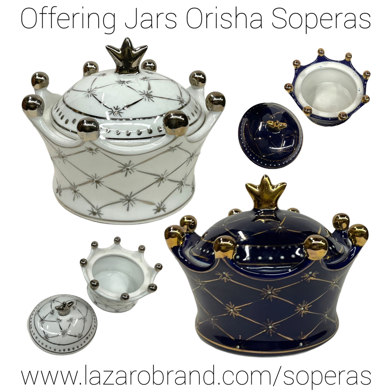 Orisha Obatala Offering Jar / Sky Father & Guardian / White & Silver ...