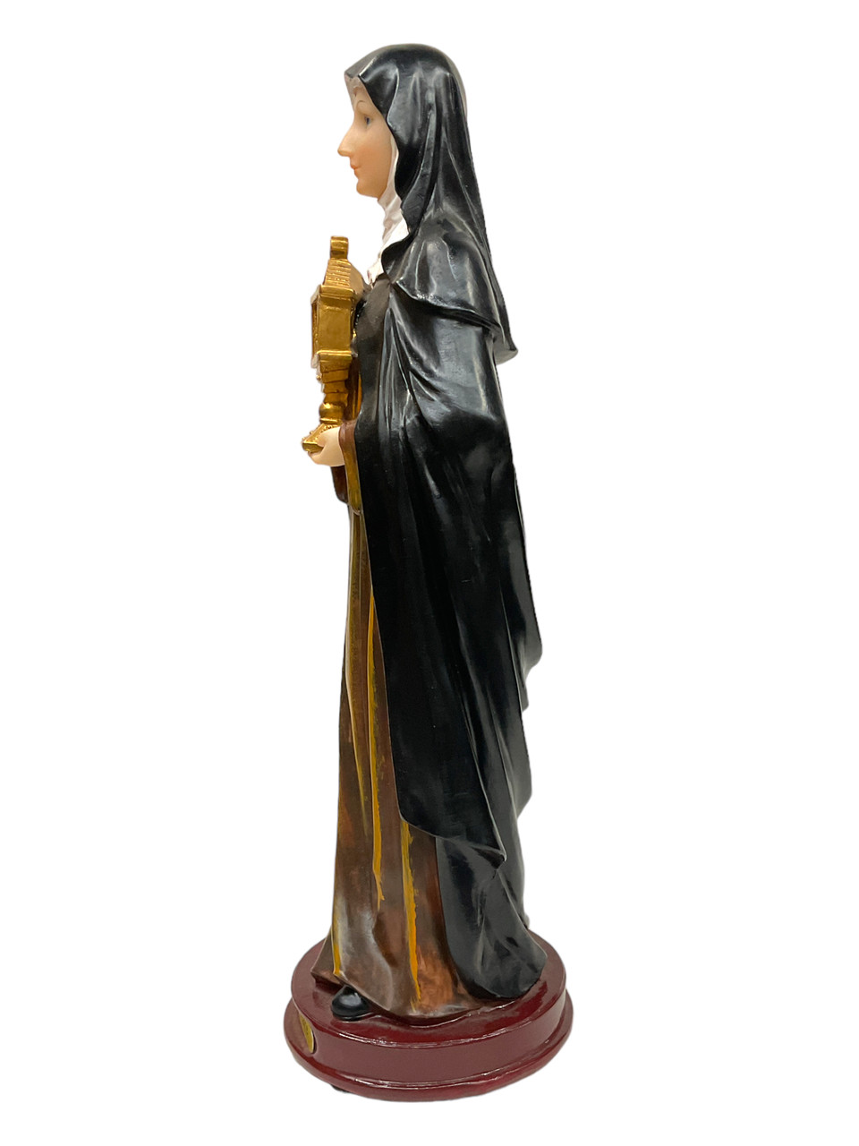 Saint Clare Statue: Peace, Strength, Wellness (12") - Botanica San Lazaro