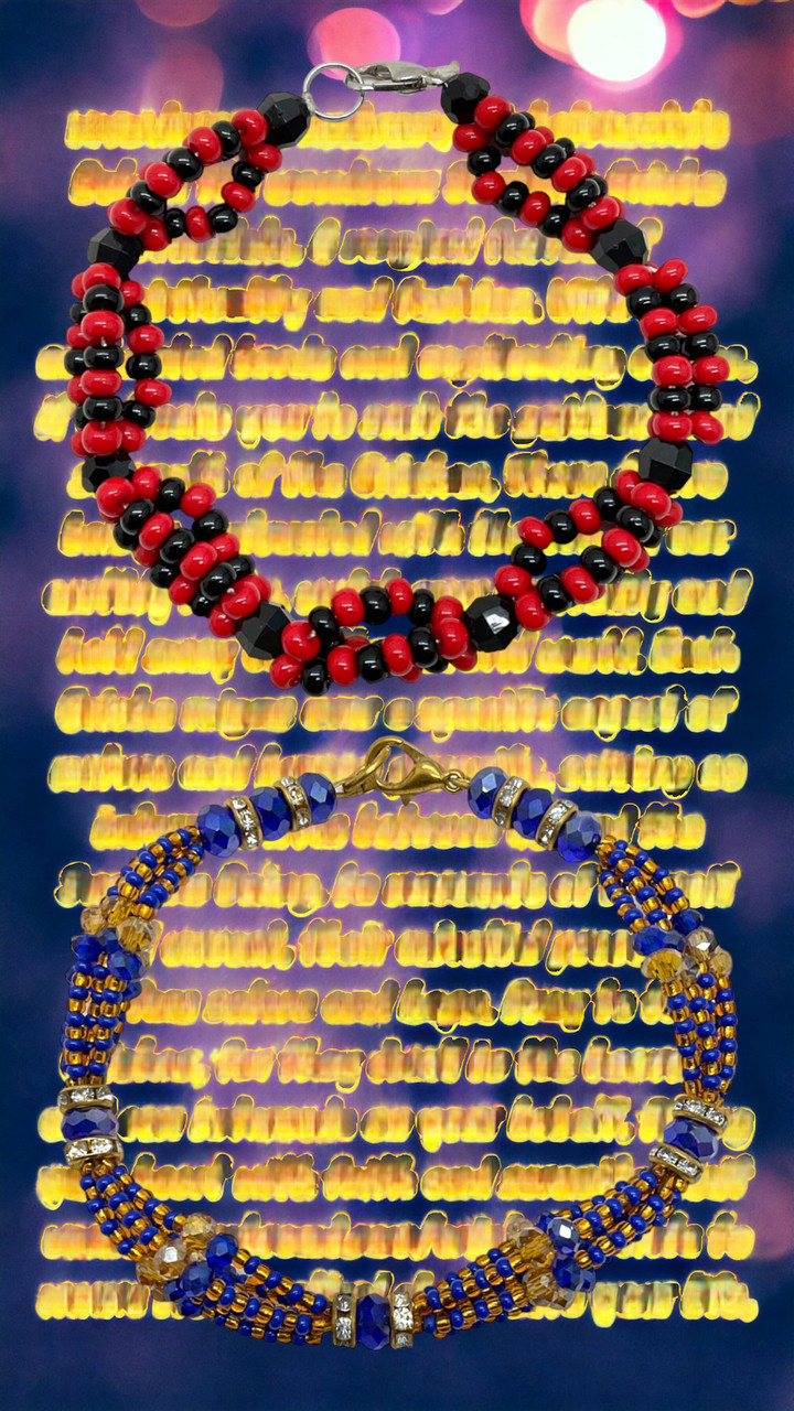 Orisha Obatala Fancy Eleke Bead Clasp Bracelet 8" For Protection ...