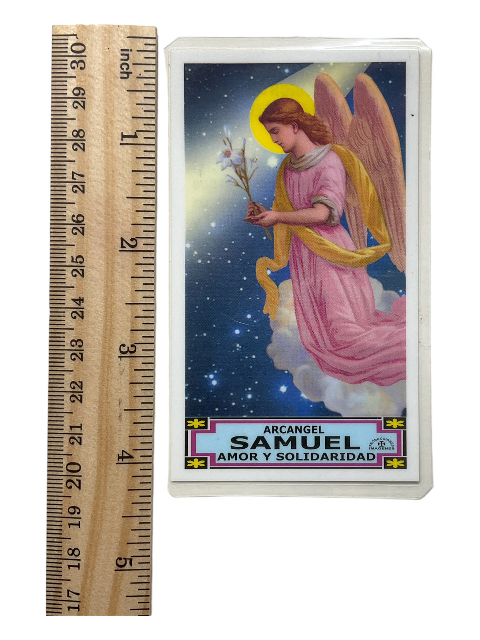 Arcángel Samuel Laminated Prayer Card: Love & Harmony (Spanish 4” x 2.5 ...