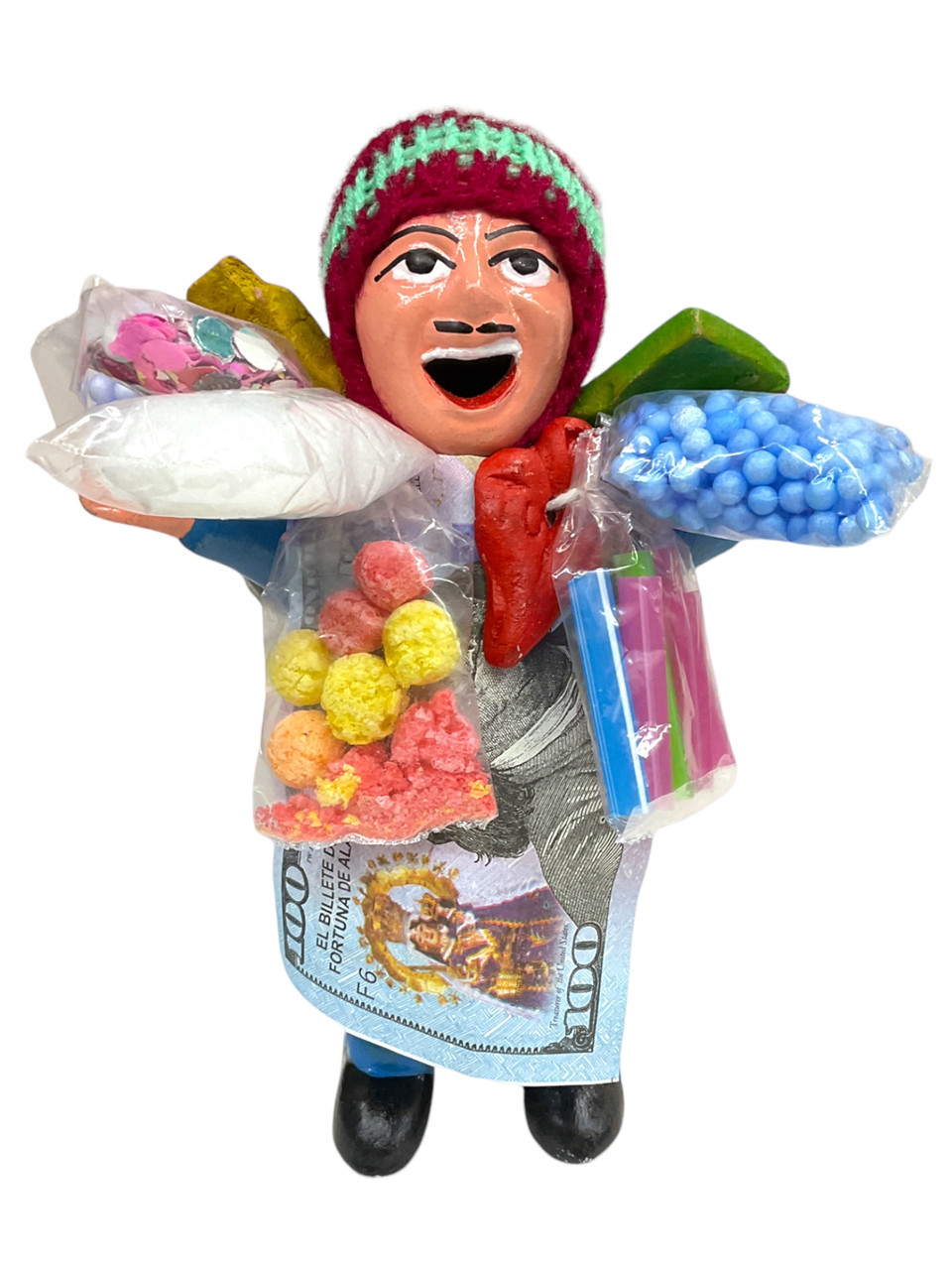 Ekeko Statue: Folk Saint Of Good Luck - Prosperity Blue (6”) - Botanica ...