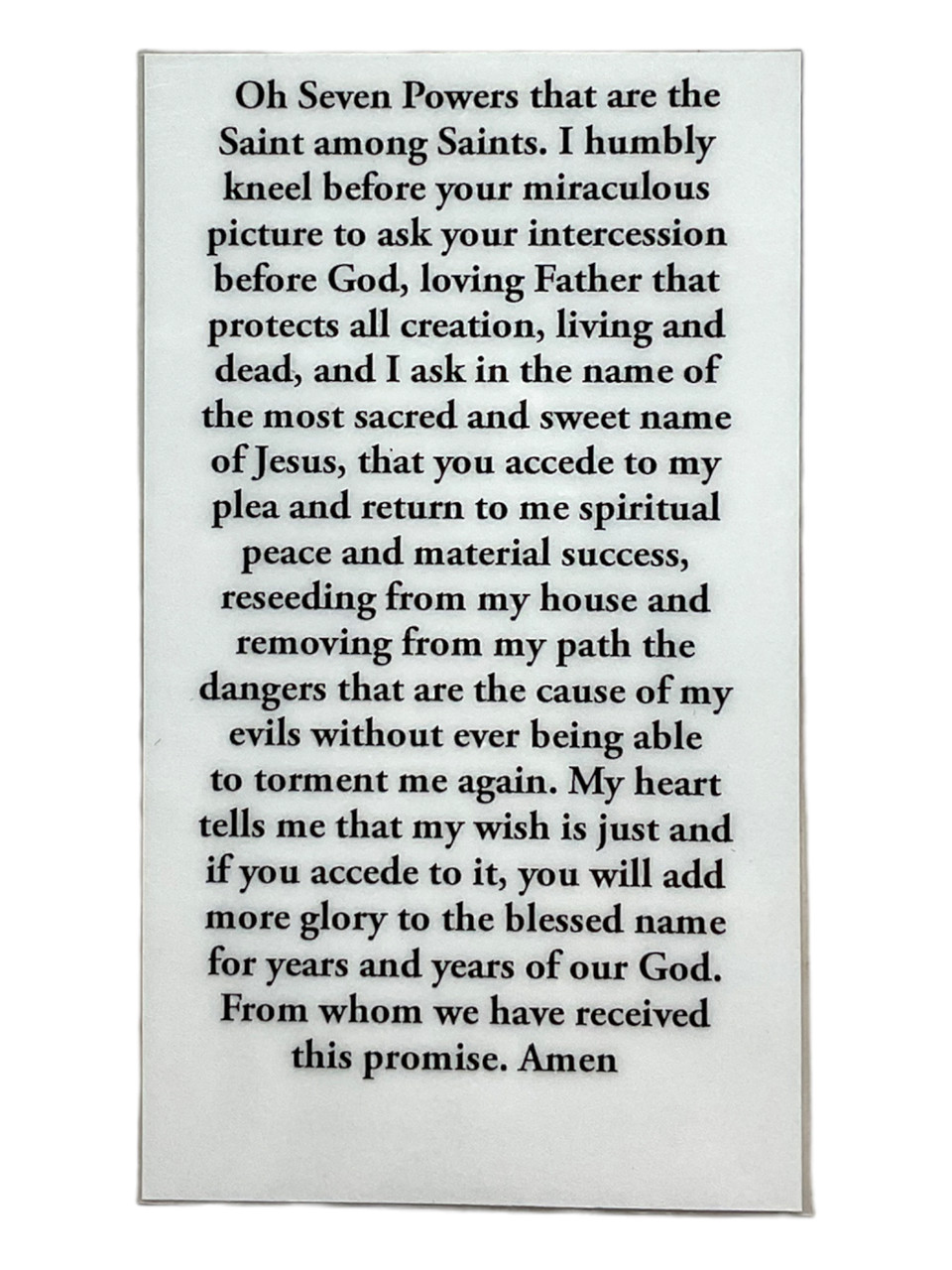 7 African Powers Laminated Prayer Card: Invoking Strength & Divine ...