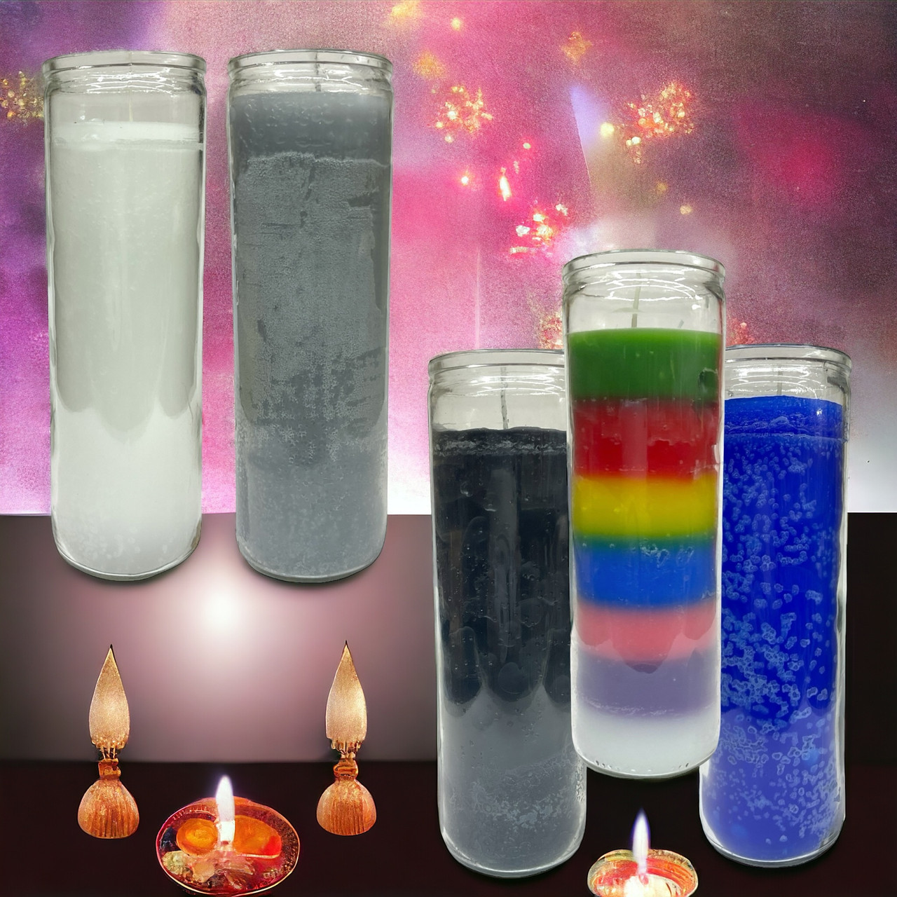 Multicolor 7 Day Candle - Botanica San Lazaro