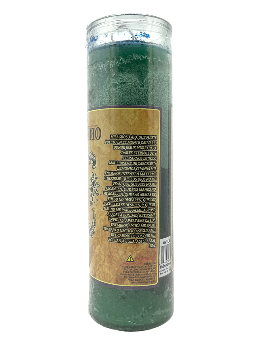 Garlic (Ajo Macho) Dressed & Blessed 7 Day Candle – Protection Against ...